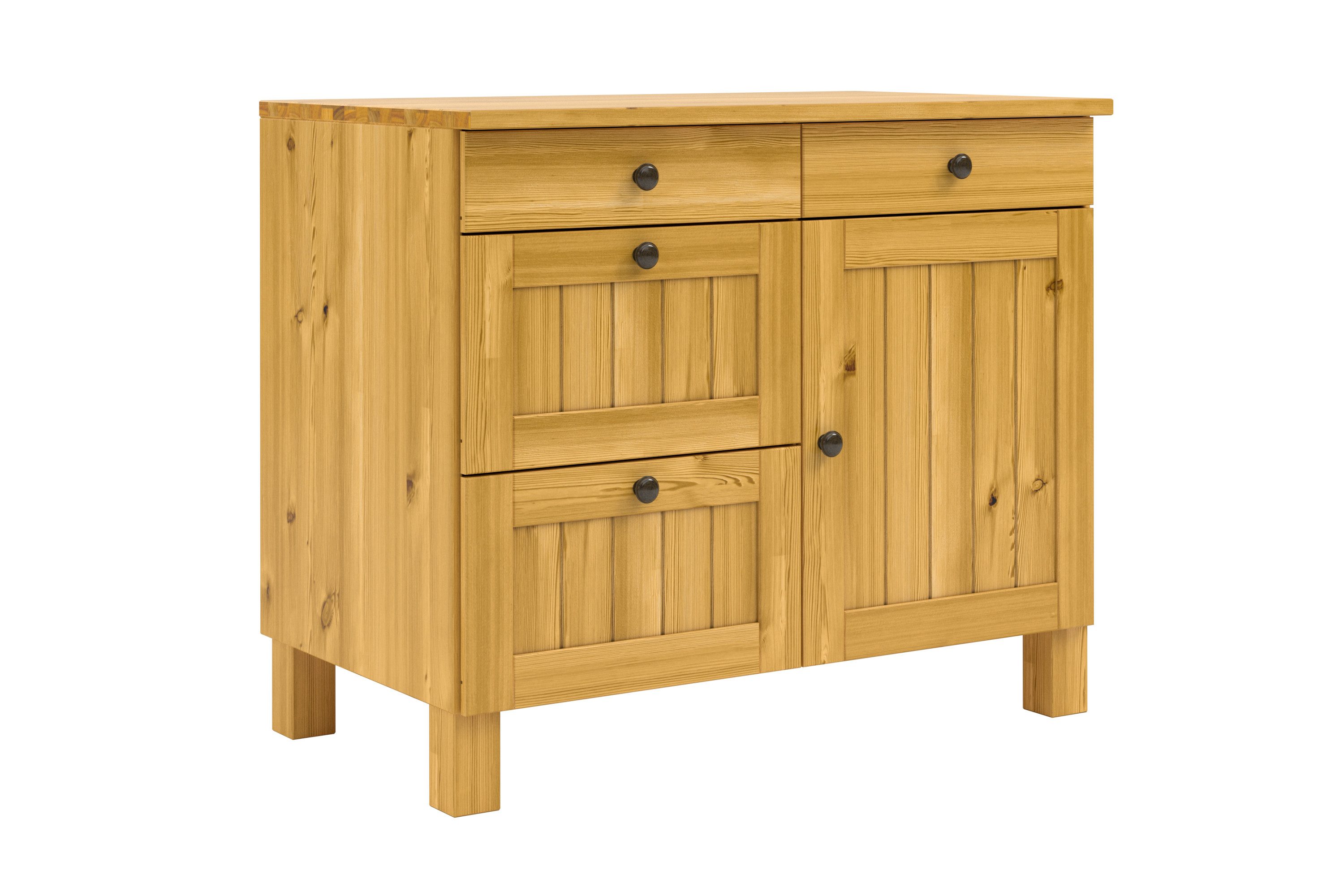 Home Affaire Unterschrank Alby2 Mit Metallgriffen Breite 100 Cm