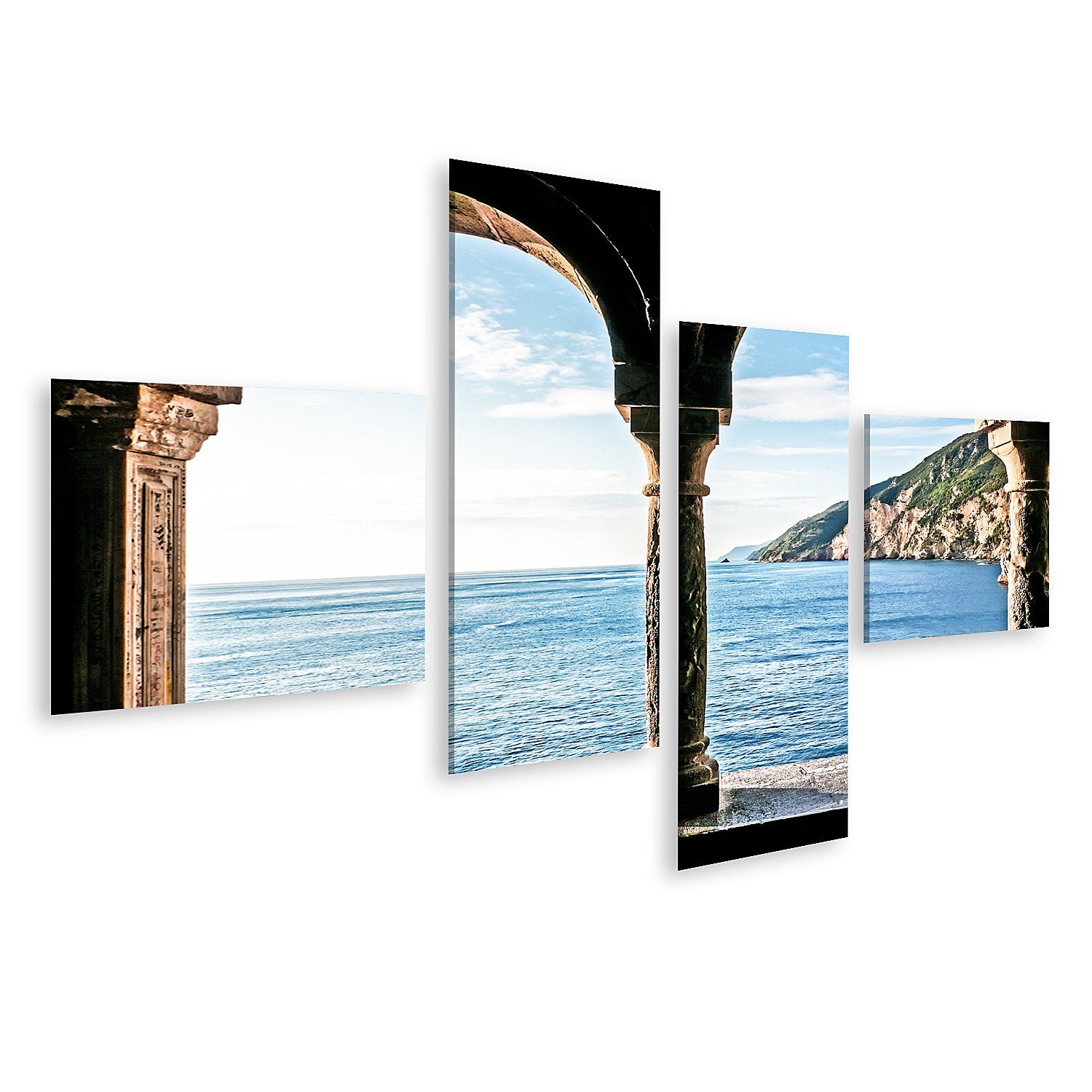 islandburner Leinwandbild Bild auf Leinwand Schöne Aussicht in Portovenere Italien Wandbild Post