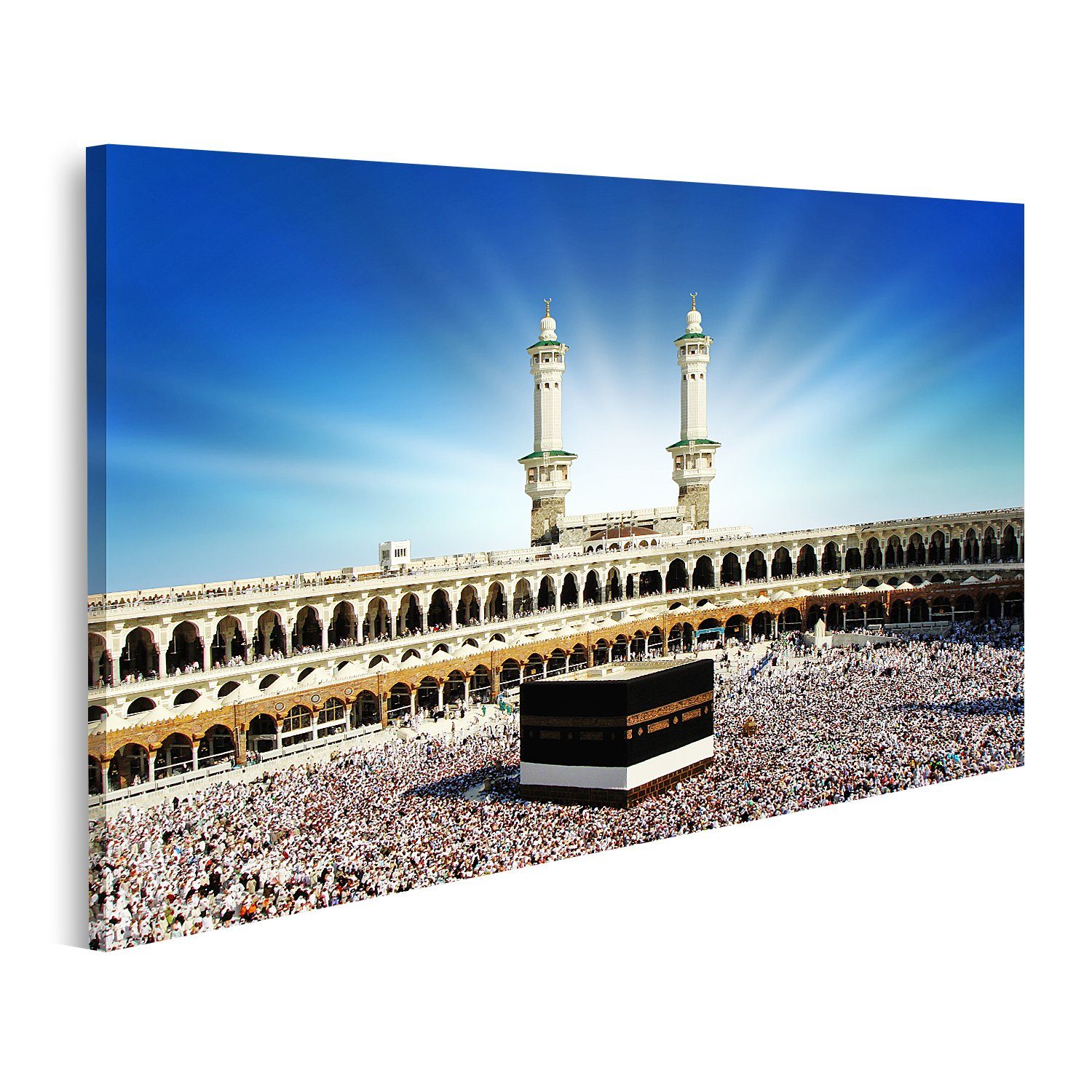 islandburner Leinwandbild Bild auf Leinwand Kaaba Mekka Saudi-Arabien Wandbild Poster Kunstdruck