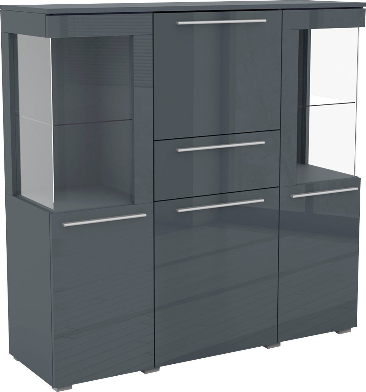 INOSIGN Highboard India,Breite 130cm, stilvolle Hochkommode 3Türen ...