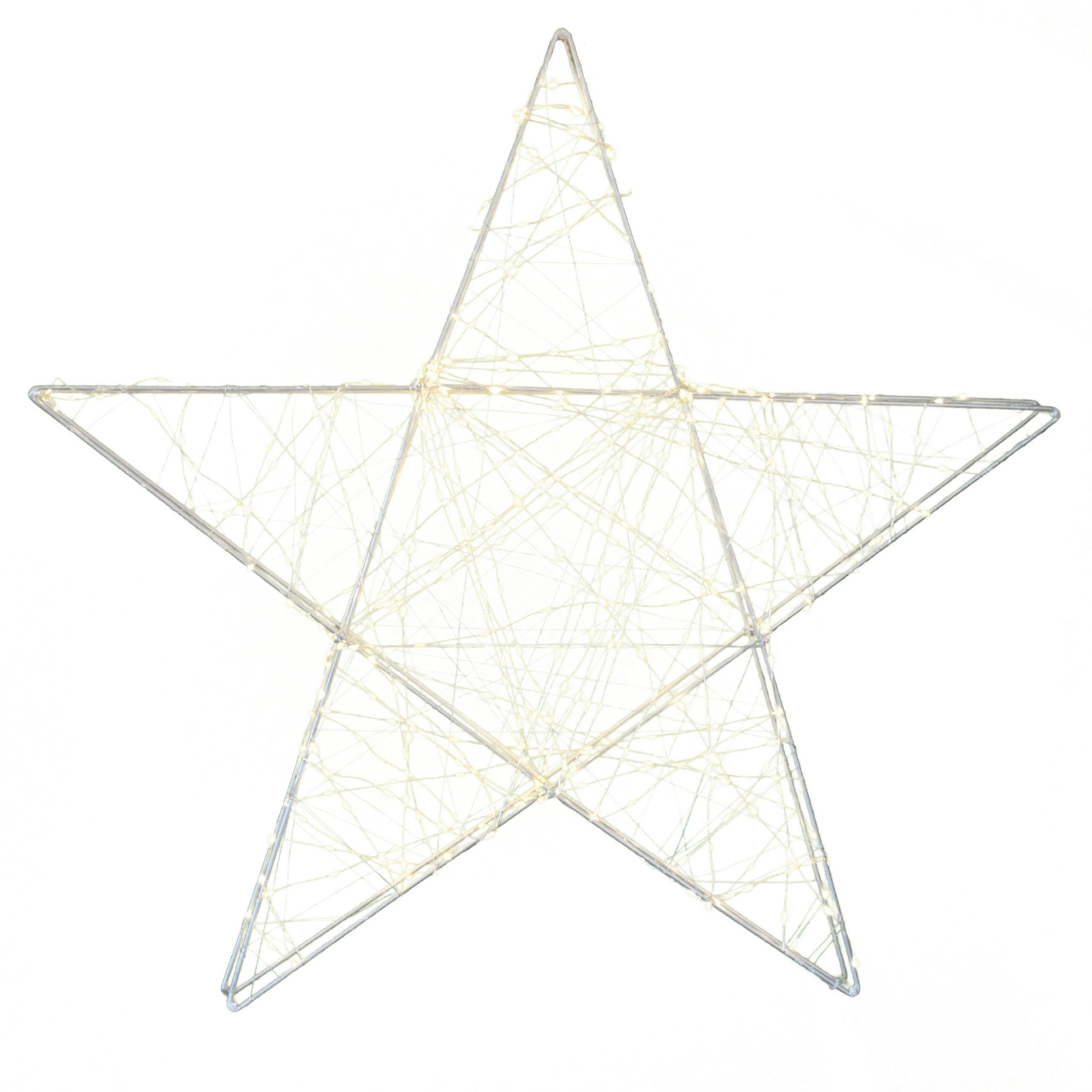 IC Winterworld LED Stern LED Stern aus Metall, ca. 50 cm, Deko-Leuchte mit 120 LED beleuchtet ...