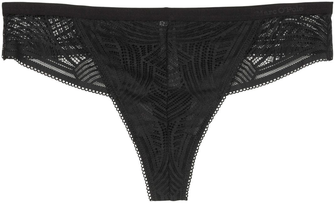 Marc O'Polo String mit zarter Spitze, Damenslip mit elastischem Bund