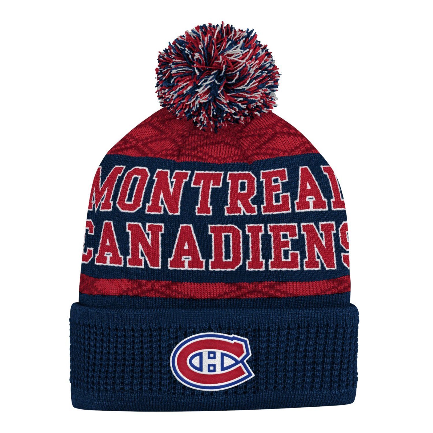 Outerstuff Baseball Cap NHL Winterm tze PUCK PATTERN Montreal Canadiens