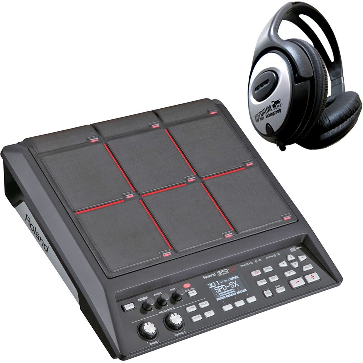 Roland Audio E-Drum Roland SPD-SX Sampling Pad + Kopfhörer