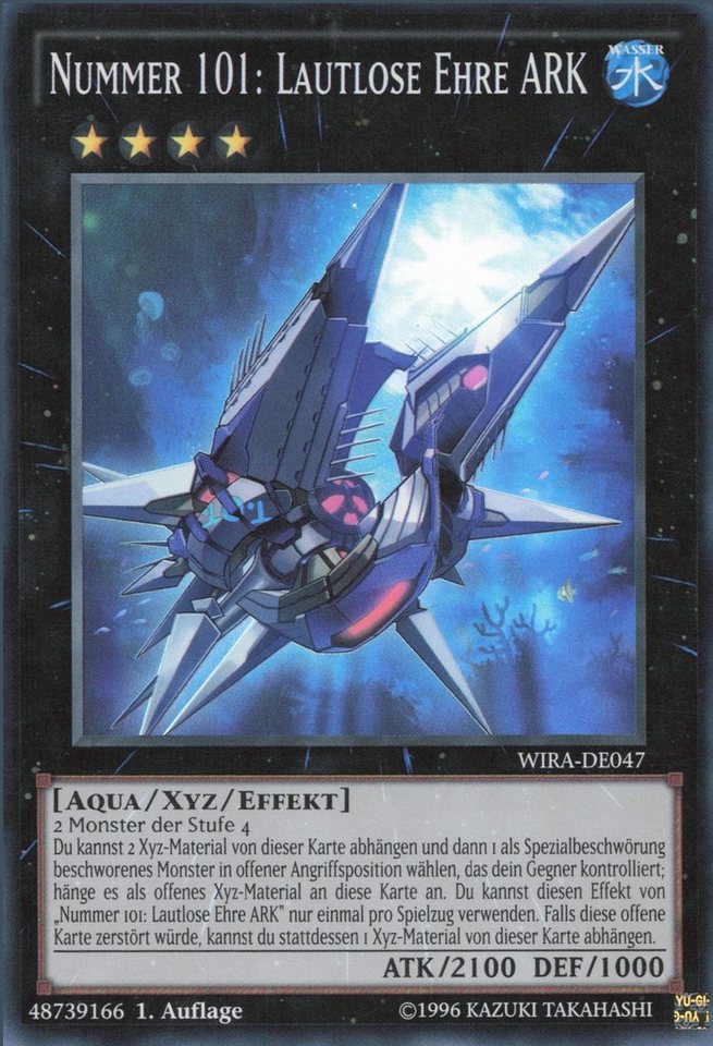 Recollectibles Sammelkarte Yugioh Karte Nummer 101 Lautlose Ehre Ark