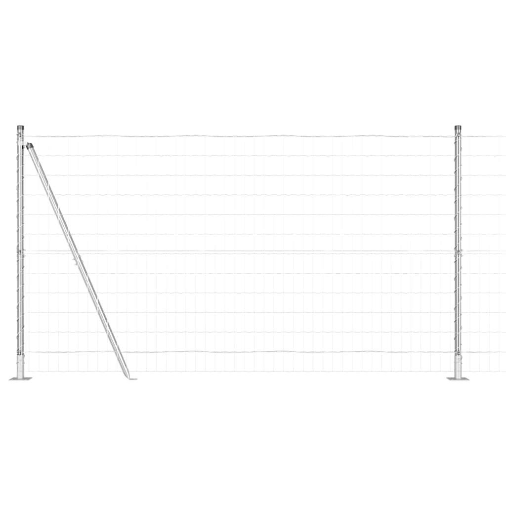 vidaXL Gartenzaun Geschweißter Drahtzaun mit Betonfundament 25 x 1,2 m ...