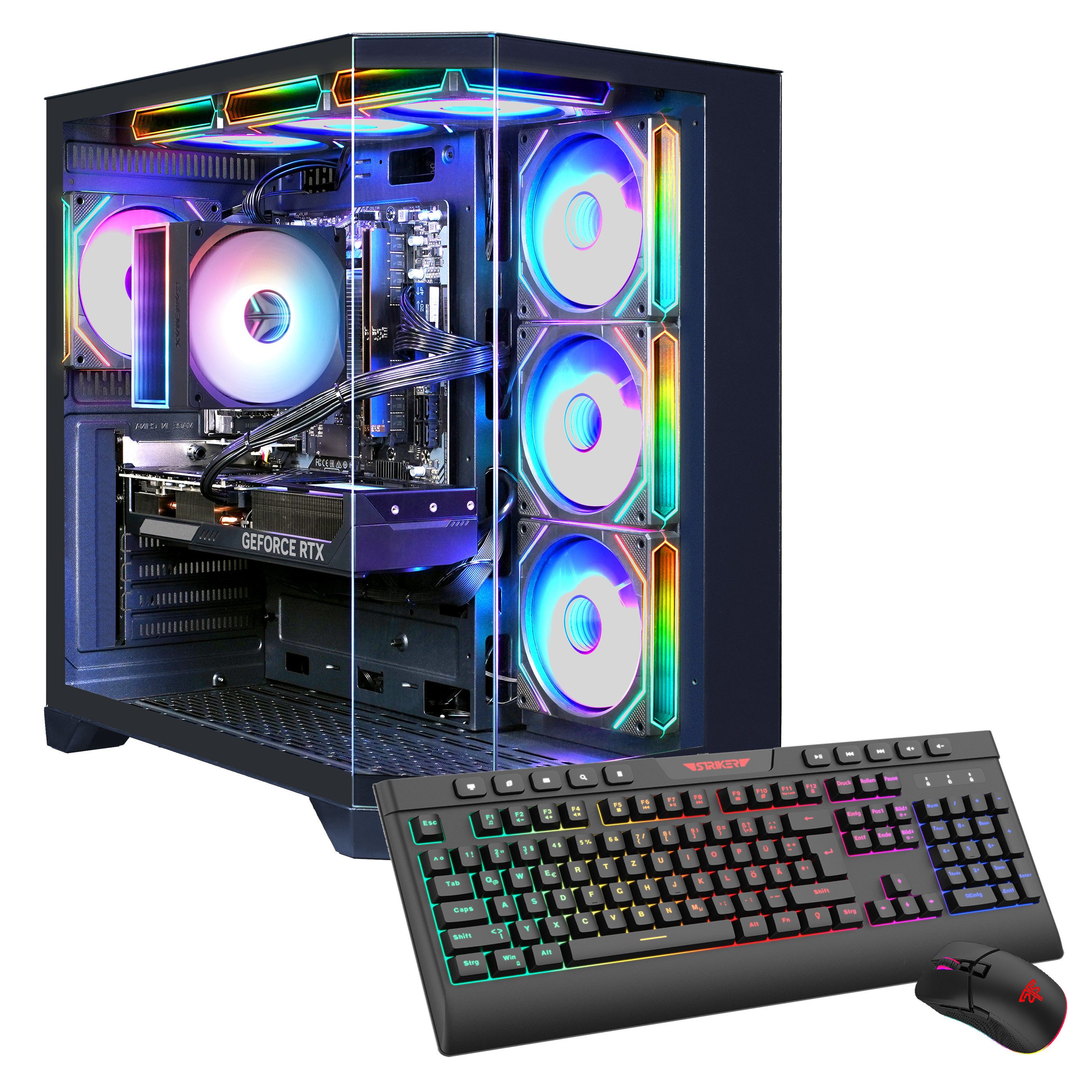 GAMEMAX HYPE-A BK 7522 Gaming-PC (AMD Ryzen 7 9700X, RTX 5070Ti, 32 GB RAM, 1000 GB SSD ...