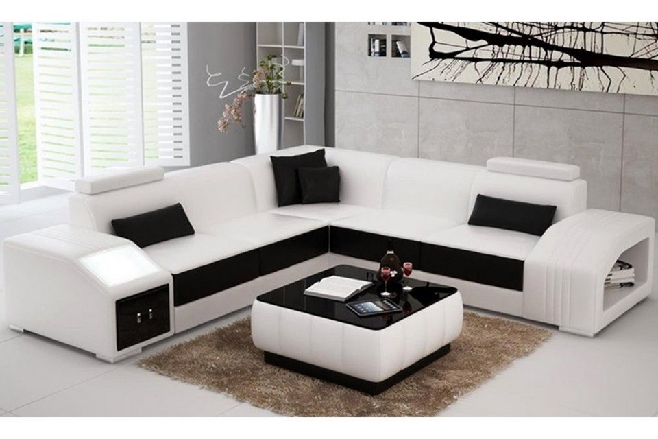 Jvmoebel Ecksofa Ledersofa L Form Couch Möbel Wohnlandschaft Ecksofa
