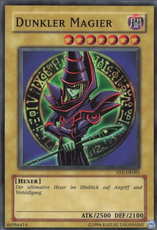 Recollectibles Sammelkarte Yugioh Dunkler Magier Yu Gi Oh Sye De001