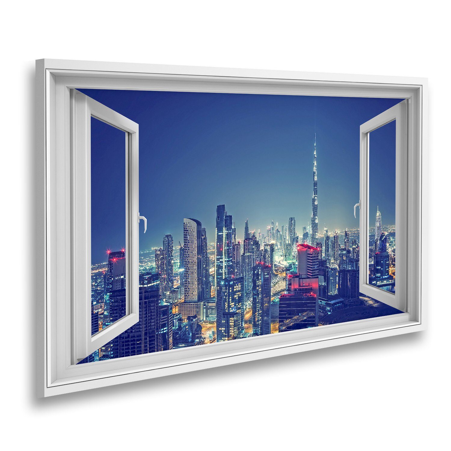 islandburner Leinwandbild Fensterblick Schöne Stadtlandschaft Dubais aus der Vogelperspektive be