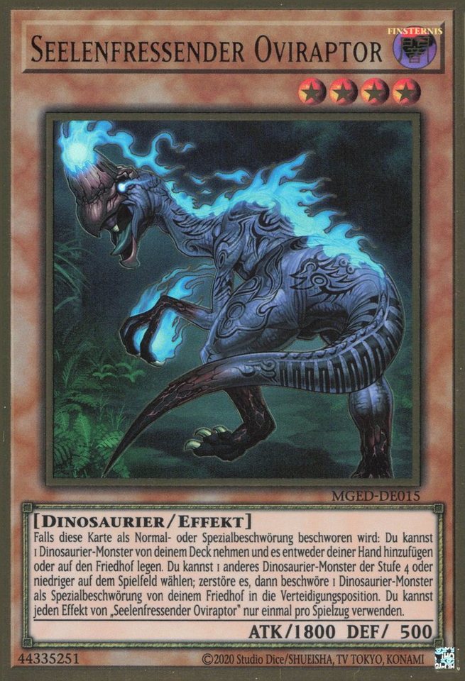 Recollectibles Sammelkarte Yugioh Karte Seelenfressender Oviraptor Yu