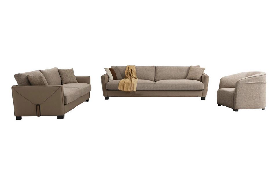 Jvmoebel Wohnzimmer Set Sofagarnitur 331 Sitzer Sessel Dreisitzer