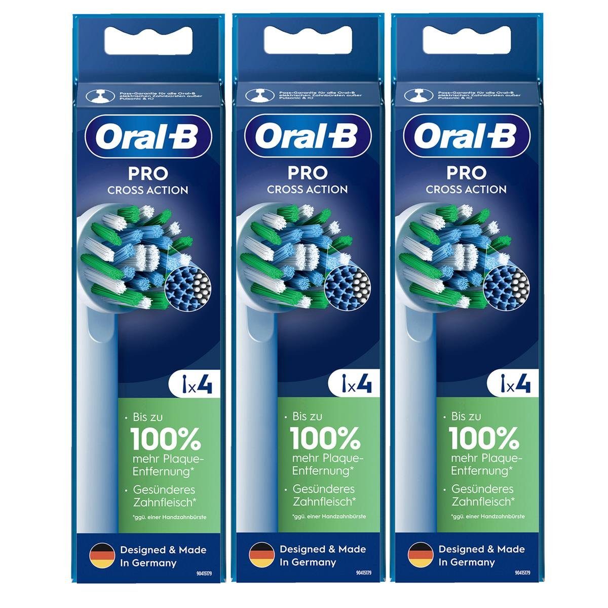 Oral B Aufsteckbürsten Oral B Pro Cross Action Ersatz Bürstenköpfe 4stk