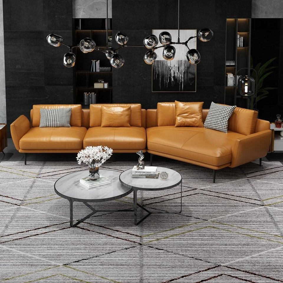 Jvmoebel Ecksofa Ecksofa Sofa L Form Ledersofa Couch Moderne Sofas