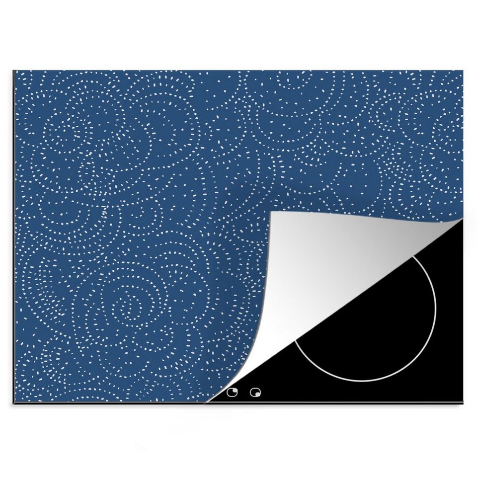 Muchowow Herdblende Abdeckplatte Muster Blau Japan Vinyl 1 Tlg
