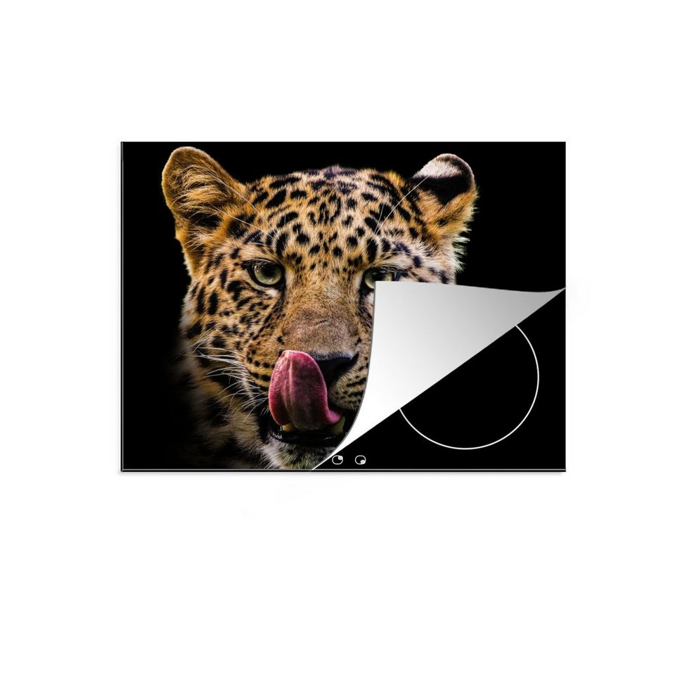 Muchowow Herd Abdeckplatte Leopard Schwarz Nahaufnahme Vinyl 1