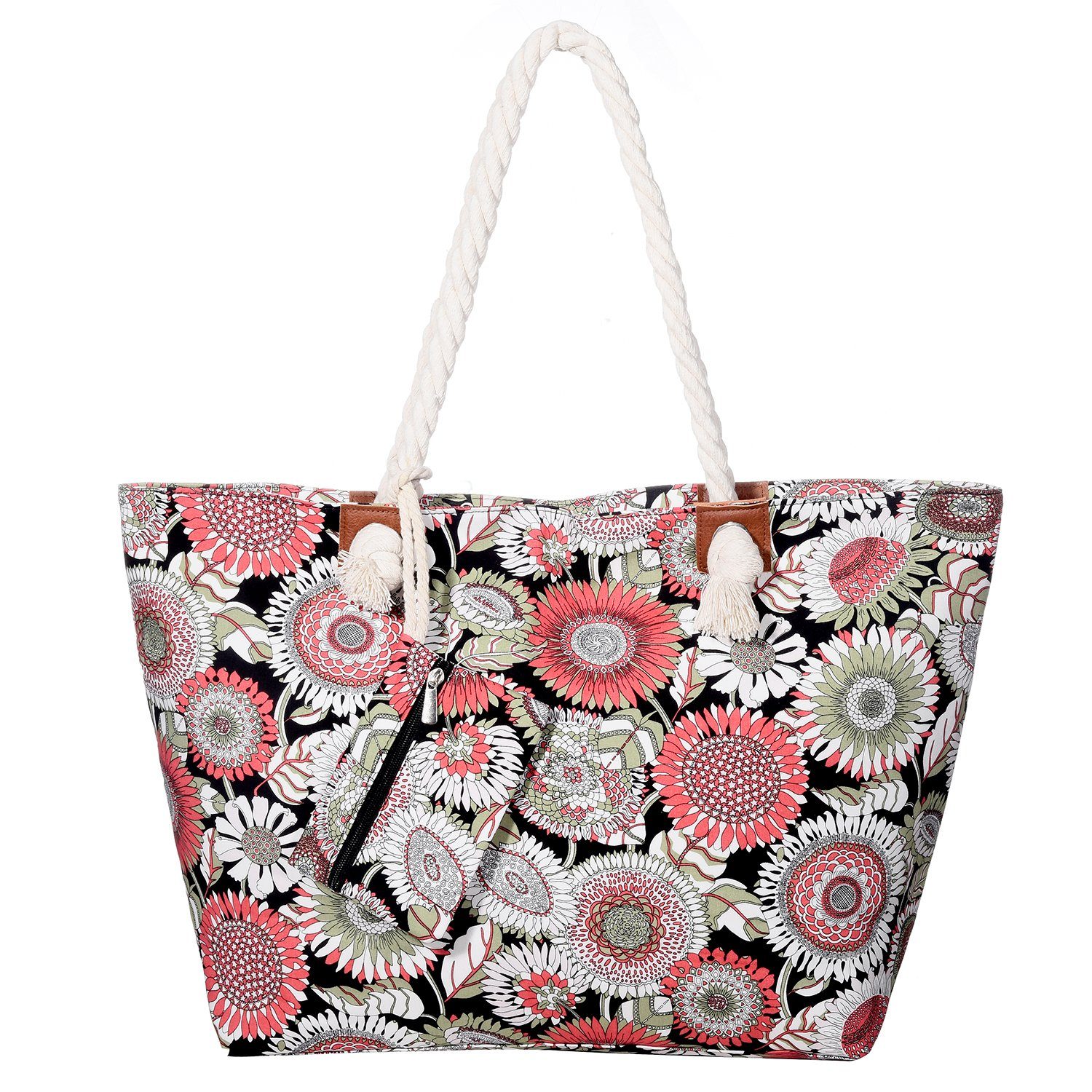 DonDon Strandtasche Shopper wasserabweisende Tasche (2-tlg), Große ...