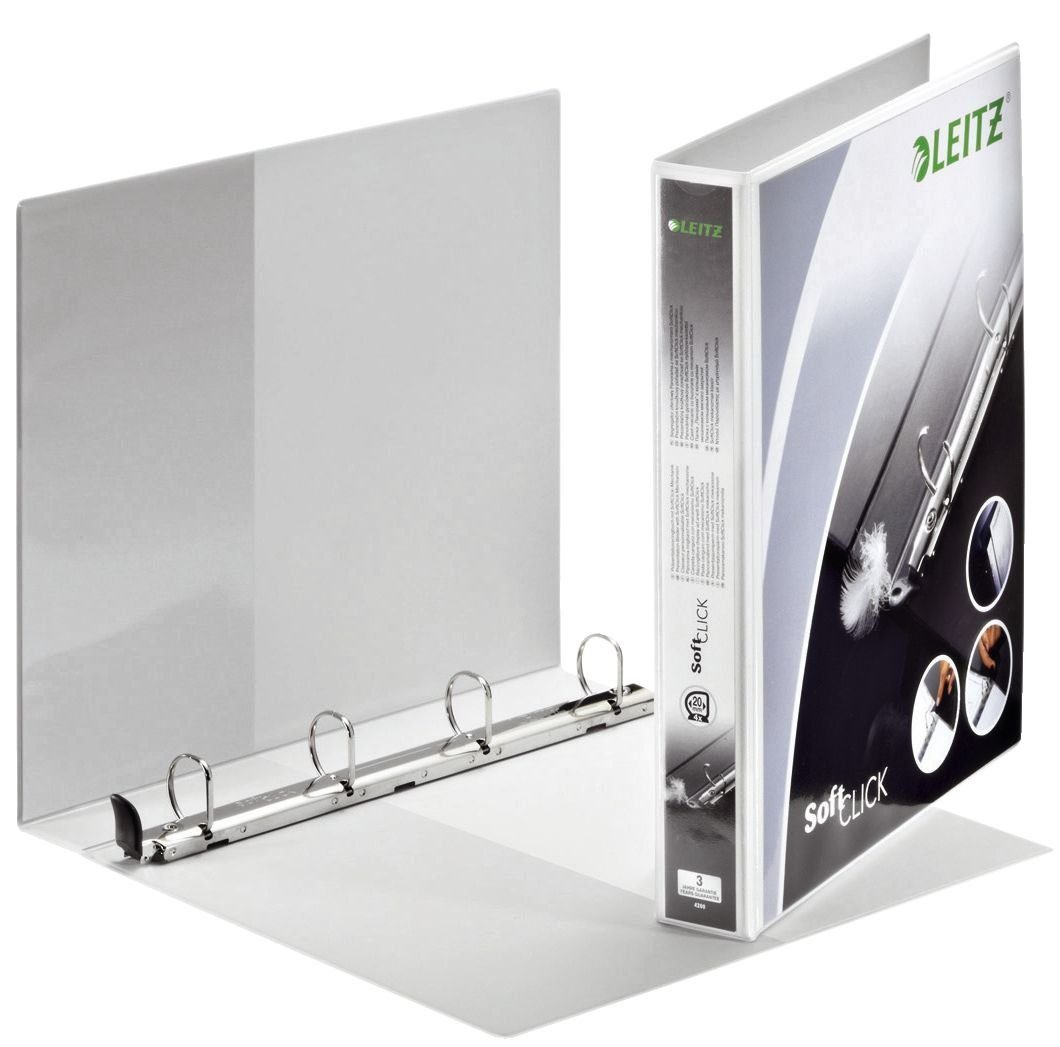 LEITZ Ringbuchmappe LEITZ Präsentations-Ringbuch SoftClick, A4 ...