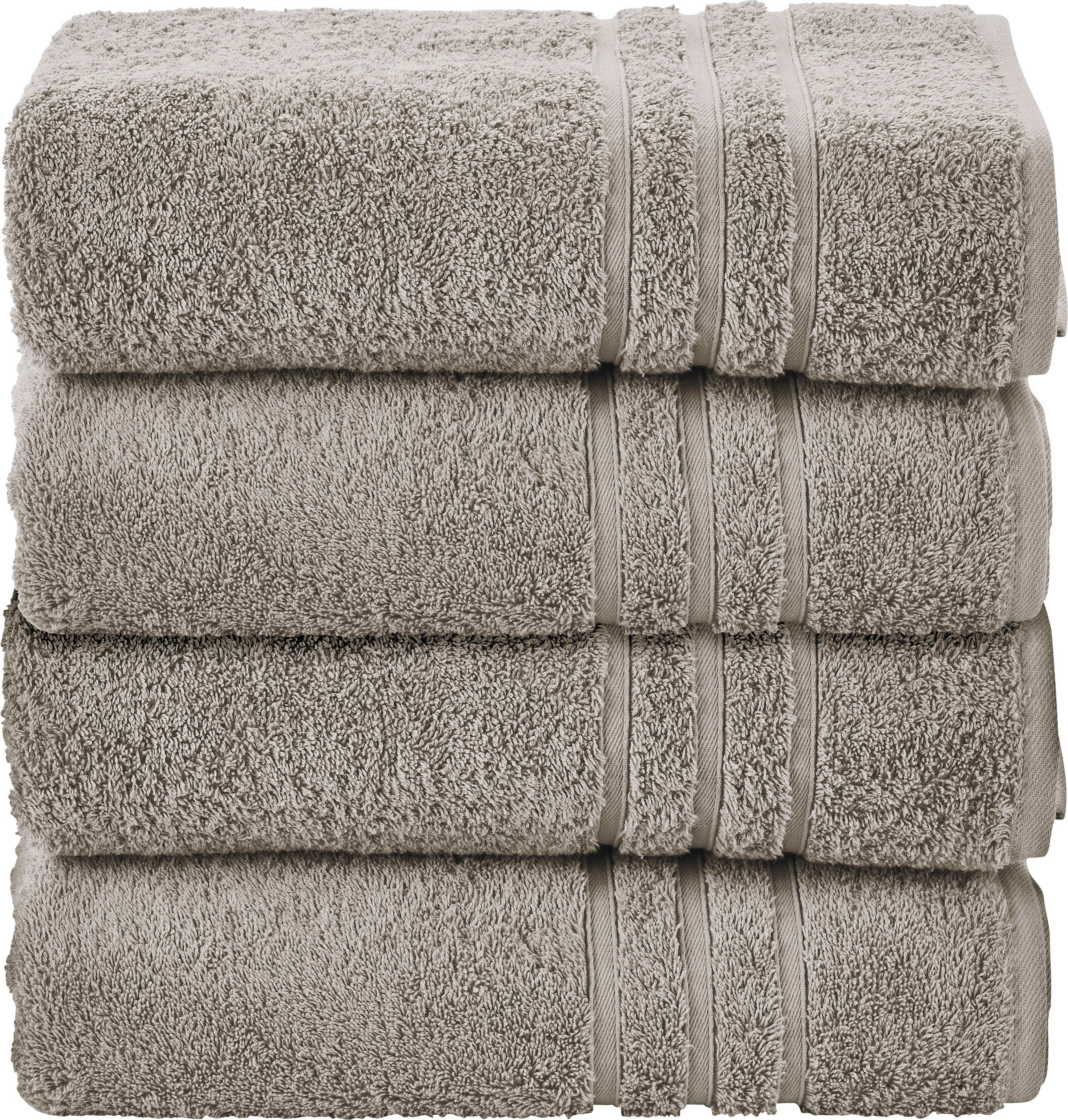 Done® Handtuch Set Daily Uni Walkfrottier Set 4 St Uni Farben