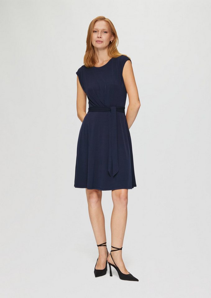 Soliver Black Label Minikleid Ausgestelltes Jersey Kleid Mit Falte Und