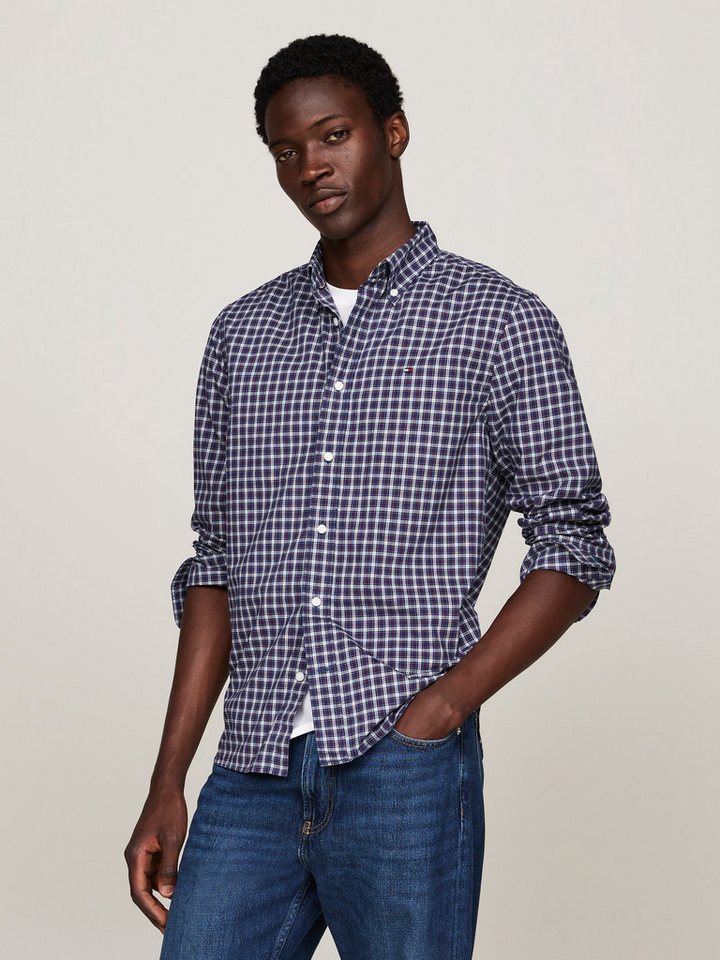 Tommy Hilfiger Langarmhemd Flex Poplin Mini Tartan Rf Shirt Modisch Kariert