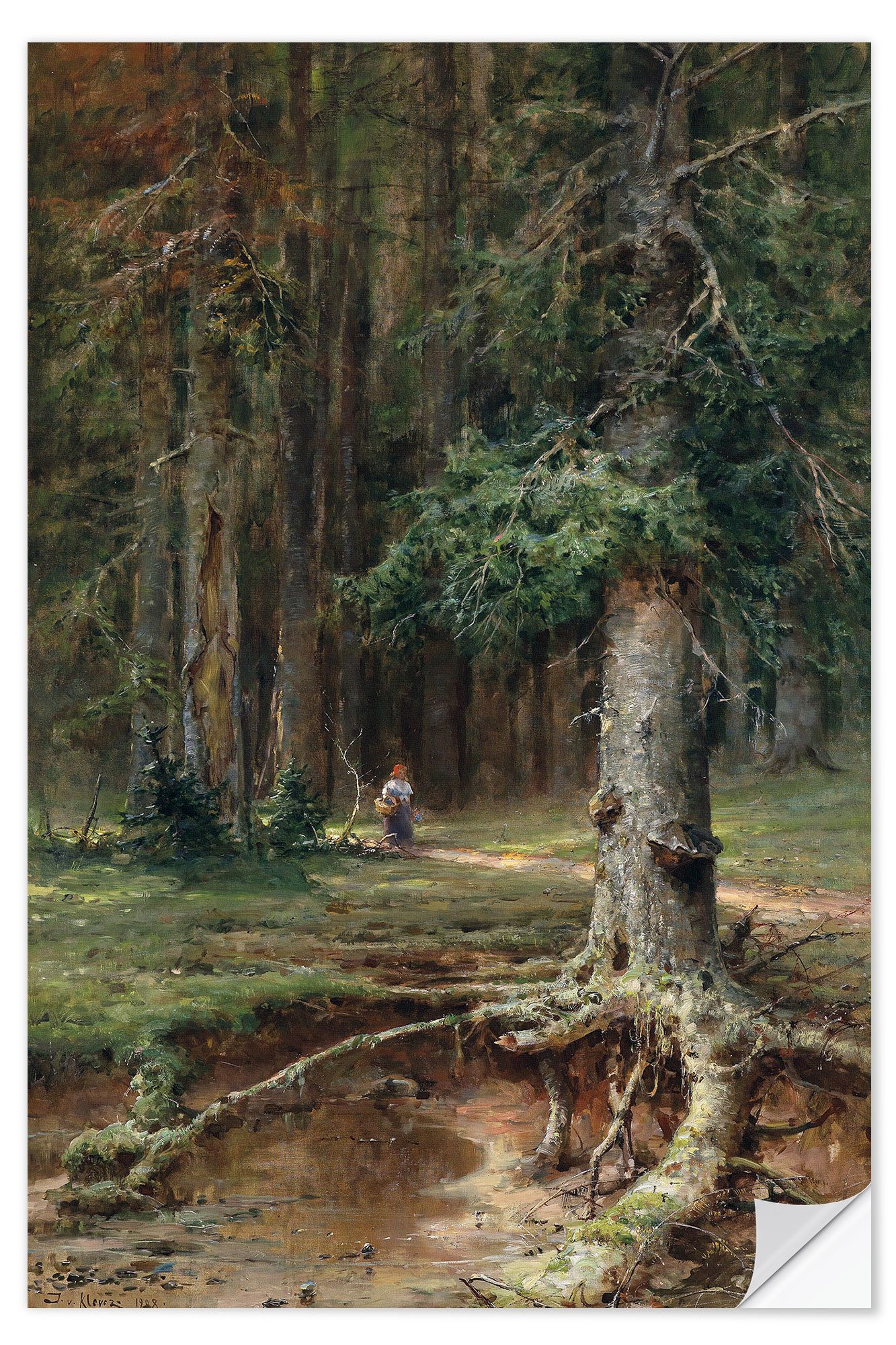 Posterlounge Wandfolie Julius Sergius Von Klever Rotkäppchen Malerei