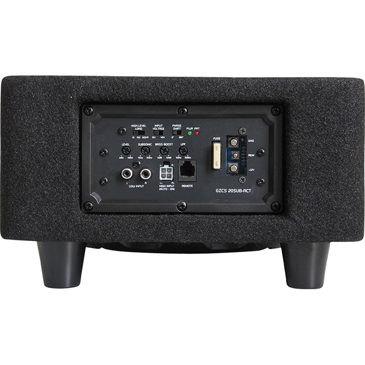 Ground Zero GZCS 20SUB-ACT, Kompakter 20 cm Aktiv-Gehäusesubwoofer Auto ...