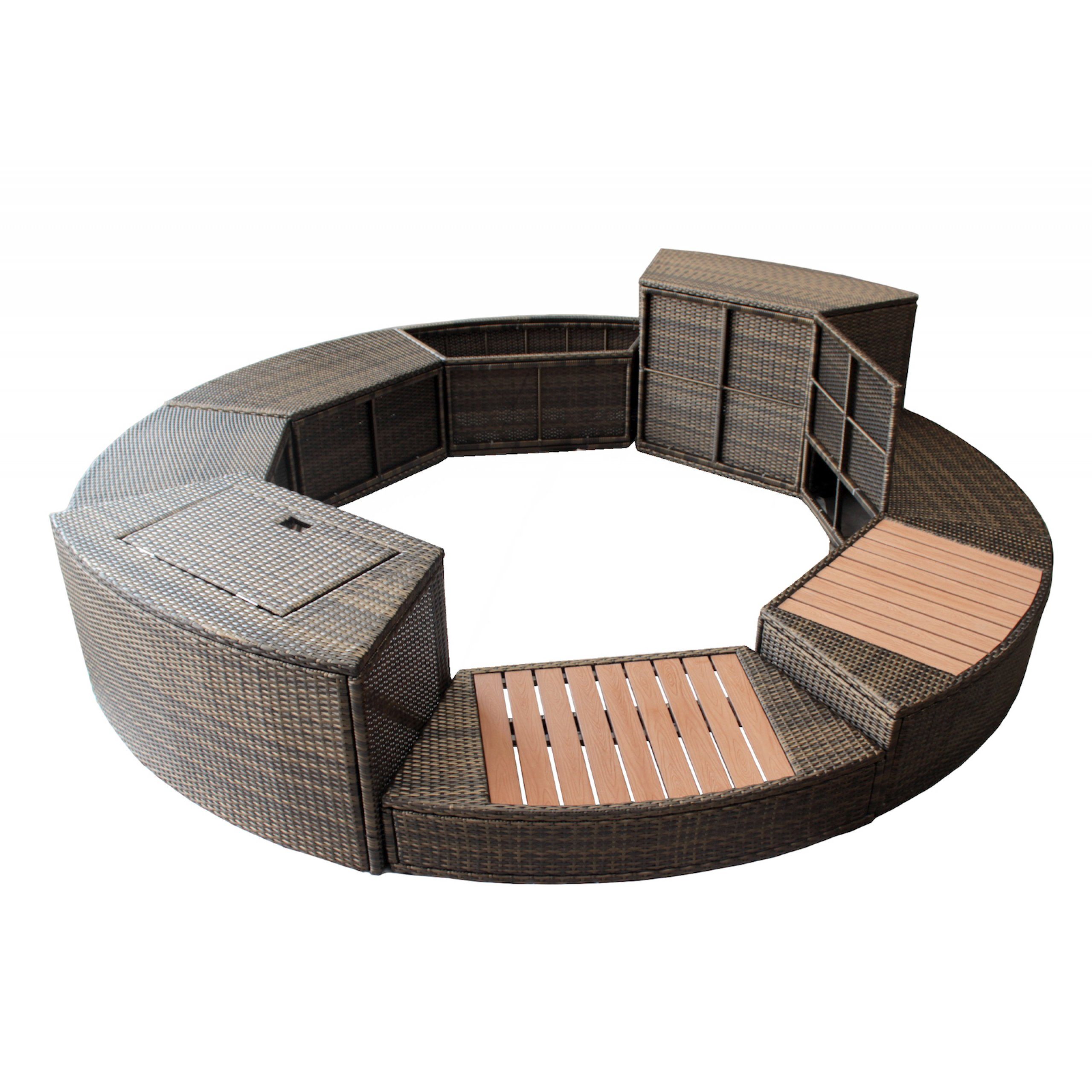 NetSpa Whirlpool NetSpa Octopus Outdoor Whirlpool halbstarr achteckig ...
