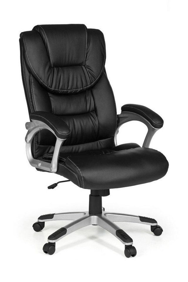Amstyle Chefsessel Spm1225 Bürostuhl Madrid Kunstleder Schwarz