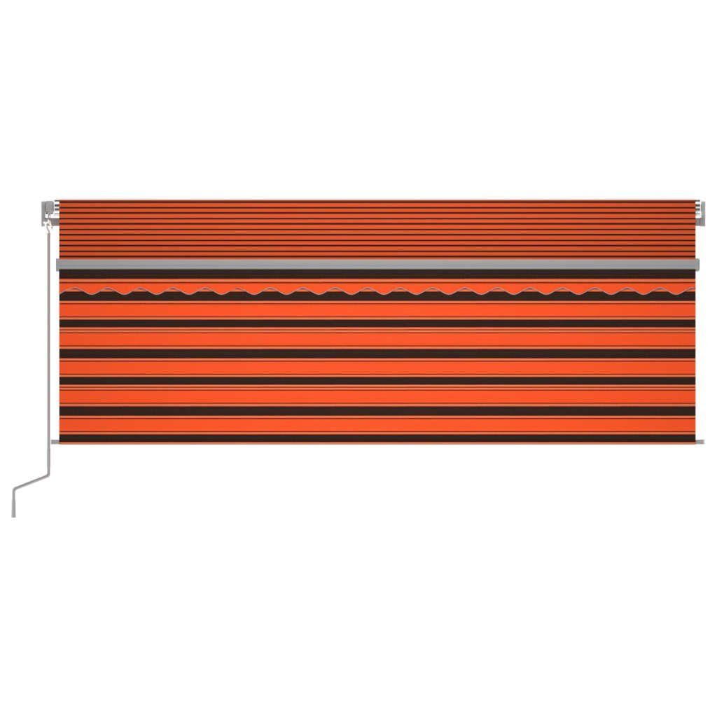 vidaXL Markise Markise Manuell Einziehbar mit Rollo 4x3 m Orange ...