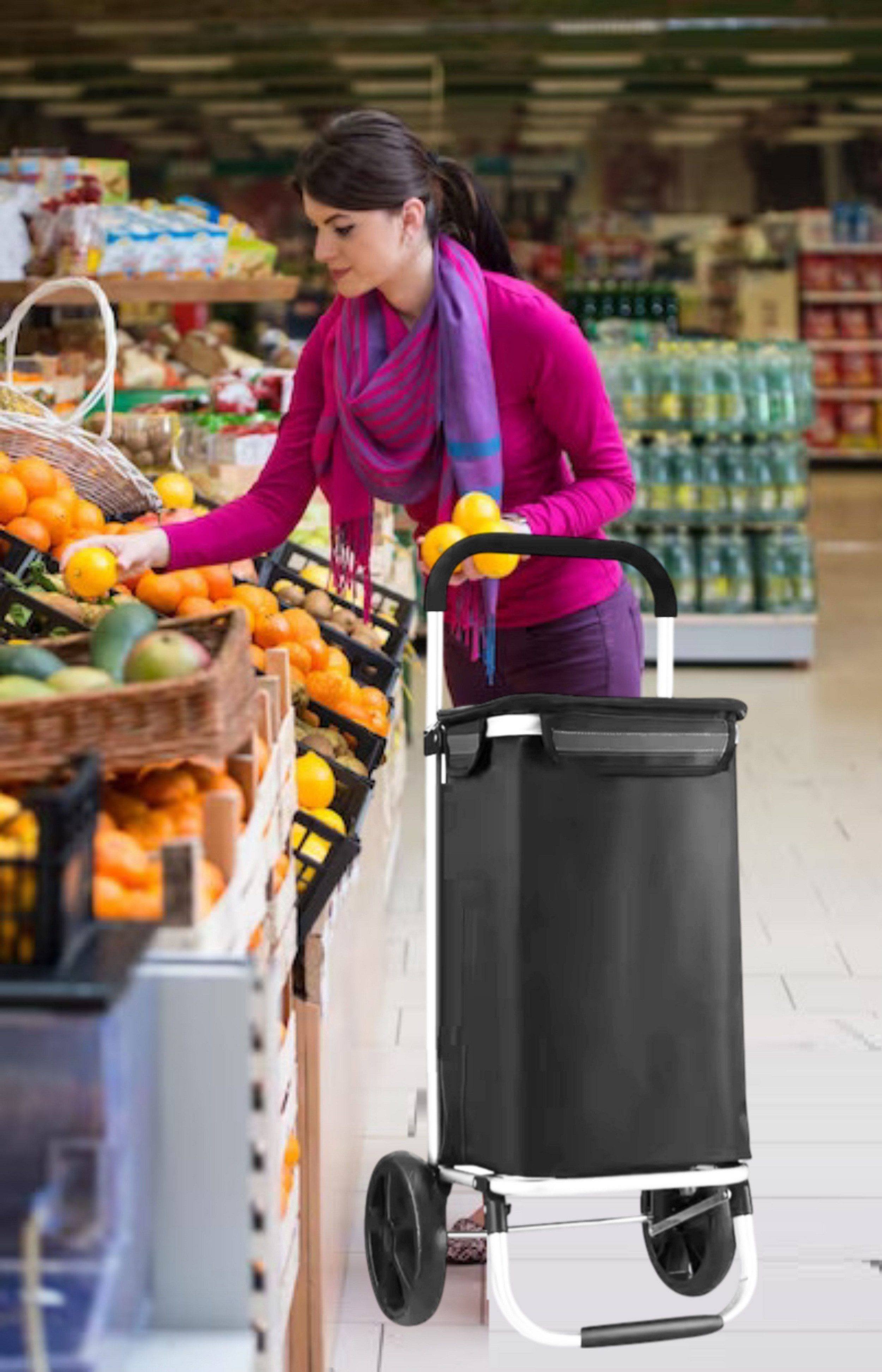 Rungassi Einkaufstrolley XL Einkaufstrolley 40L Trolley Einkaufswagen ...