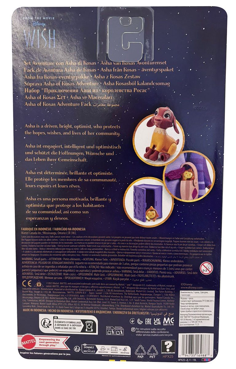 Mattel® Spielfigur Disney Wish Asha von Rosas + TY Beanie Boo´s Slow ...