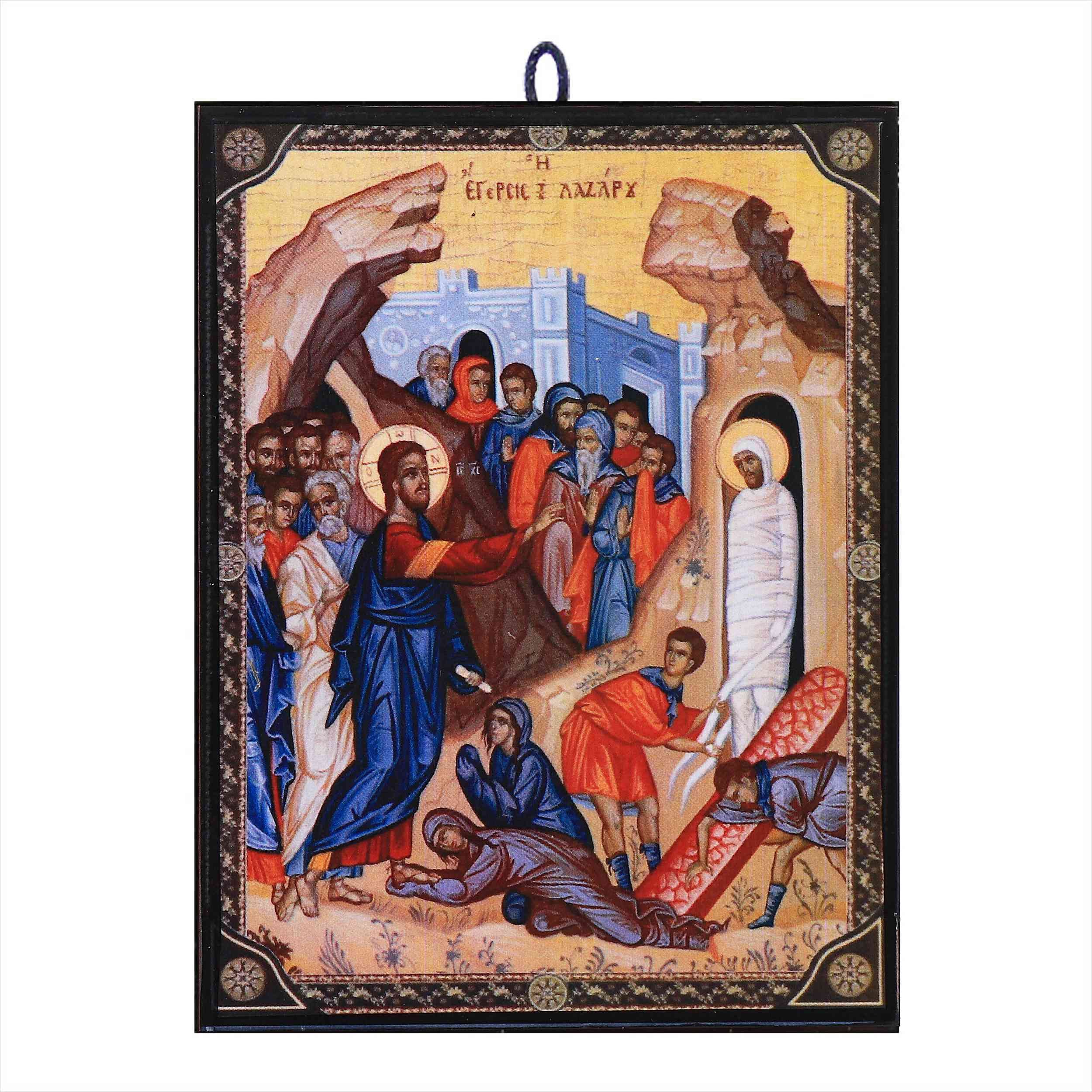 NKlaus Bild Ikone Lazarus Auferstehung orthodox Zertifizierte Reproduktion aus Gri, Religion