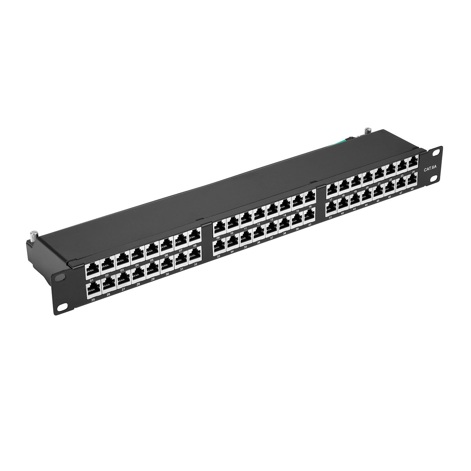 TPFNet 19" CAT6a Patchfeld / Verteilerfeld / Patchpanel Netzwerk-Patch ...