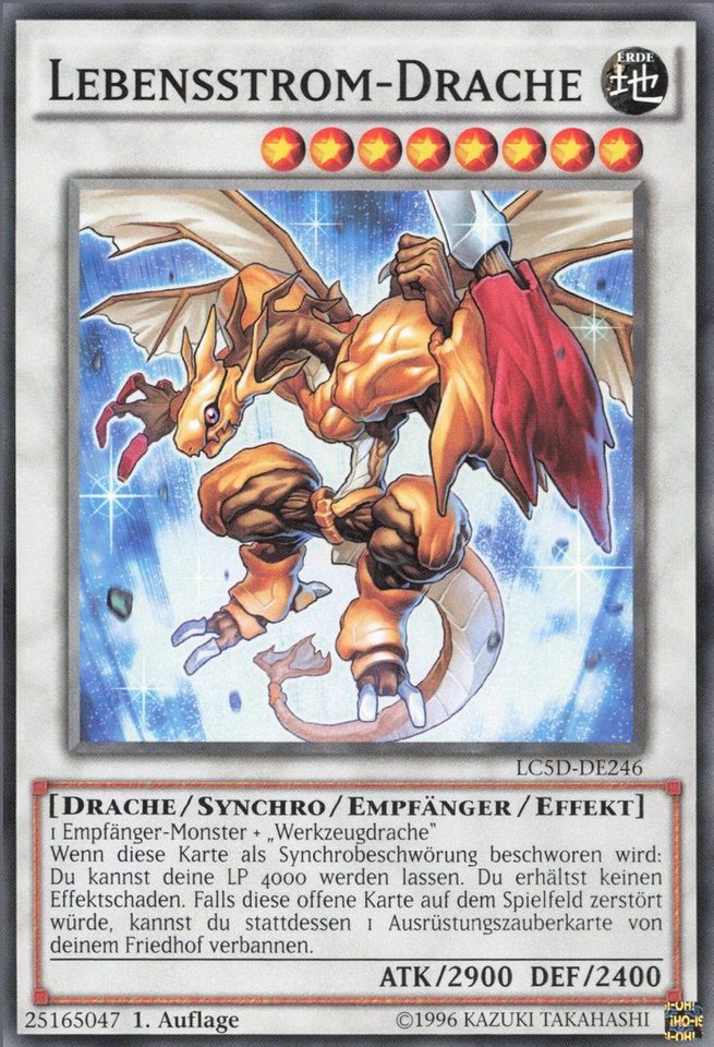 Recollectibles Sammelkarte Yugioh Karte Lebensstrom Drache Deutsch Yu