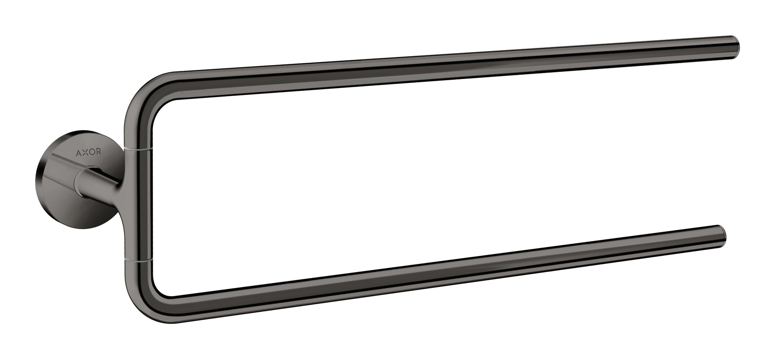 hansgrohe Handtuchhalter Axor Universal Circular, Zweiarmig - Polished Black Chrome
