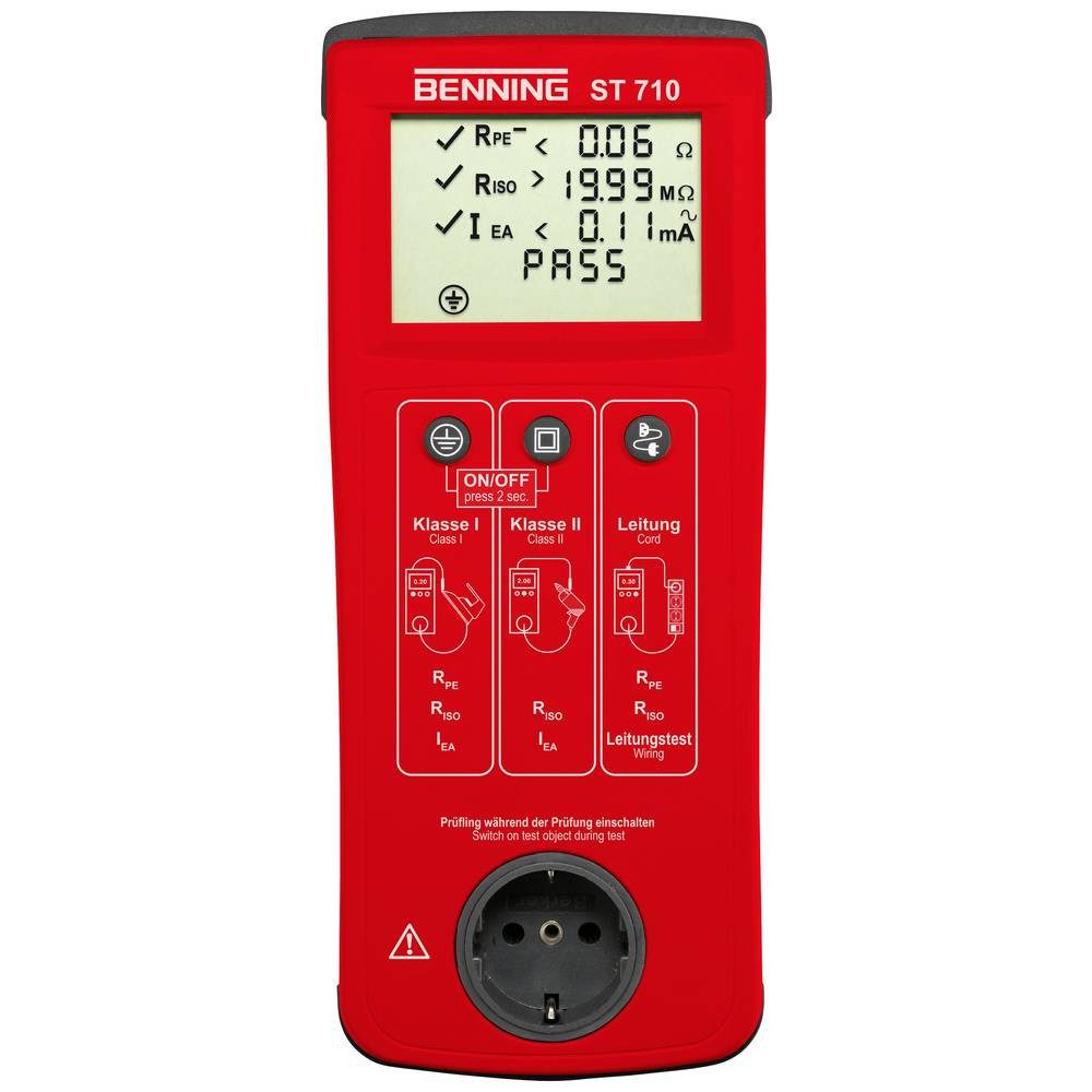 Benning Multimeter Gerätetester VDE 0701, VDE 0702, Prüfungen im ...