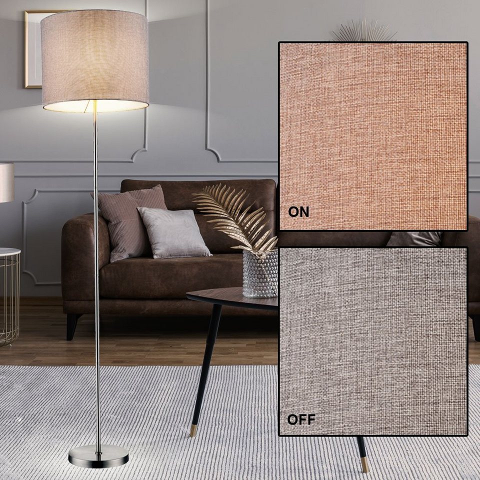 Etc Shop Stehlampe Design Steh Leuchte Textil Höhe 160 Cm Beleuchtung