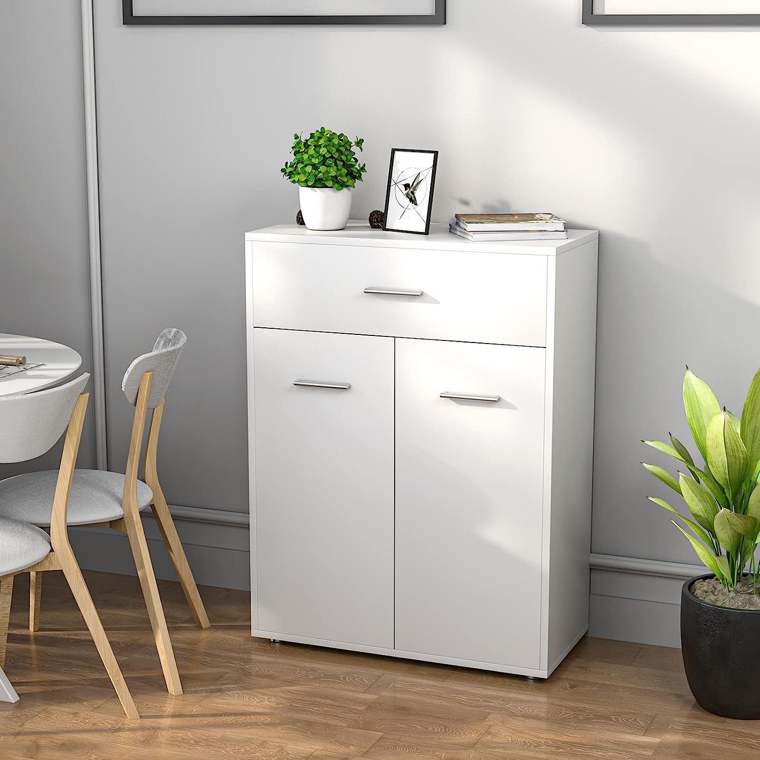 Komfotteu Kommode Sideboard Doppelte Schranktüren Mit Schublade