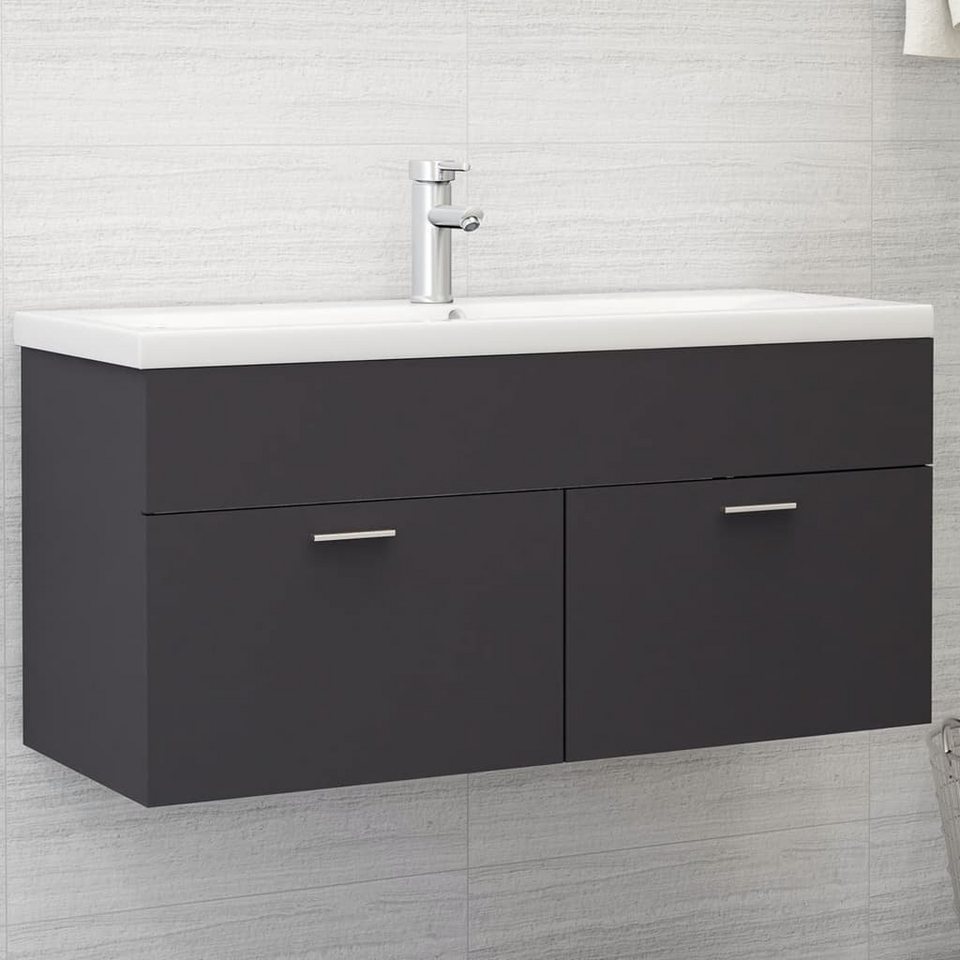 Möbelando Badezimmer Set Prödel Bht 100x46x38 Cm In Grau