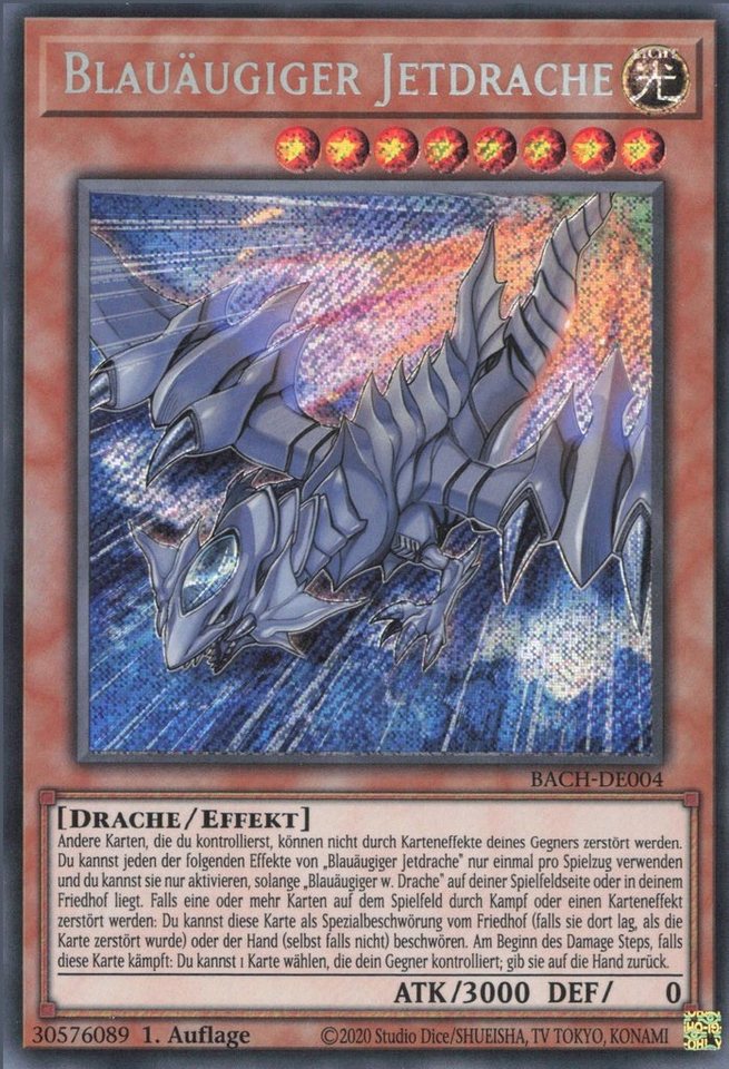 Recollectibles Sammelkarte Yugioh Karte Blauäugiger Jetdrache V 1