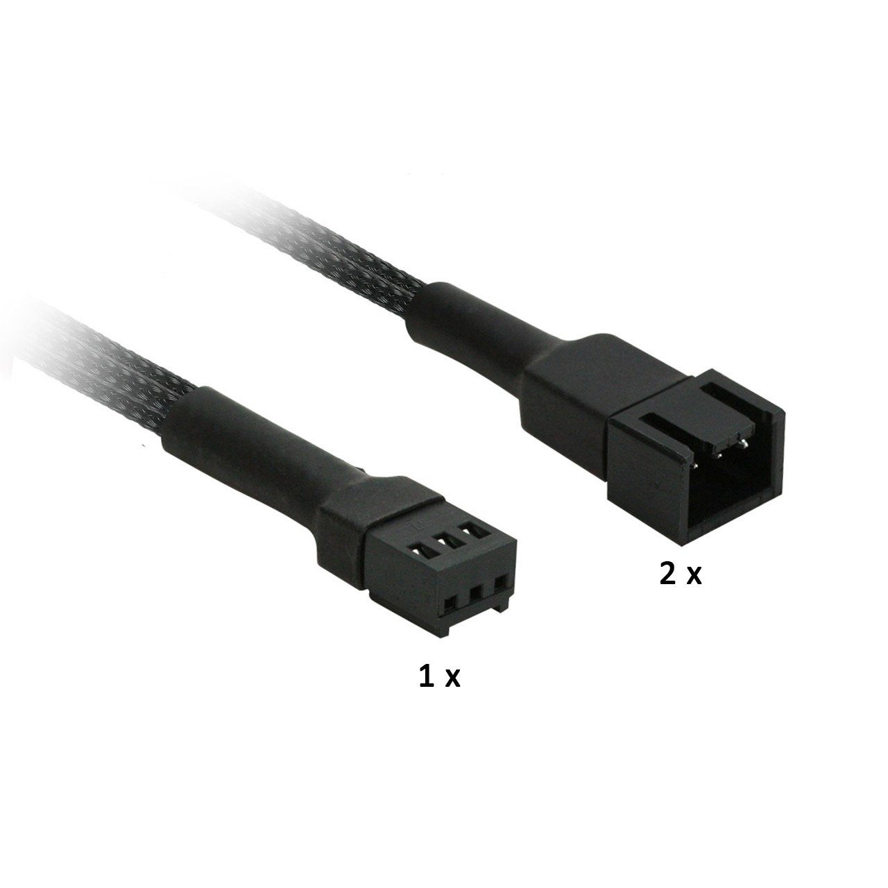 NANOXIA Kabel Nanoxia 3-Pin Y-Kabel, 60 cm, schwarz Mäuse