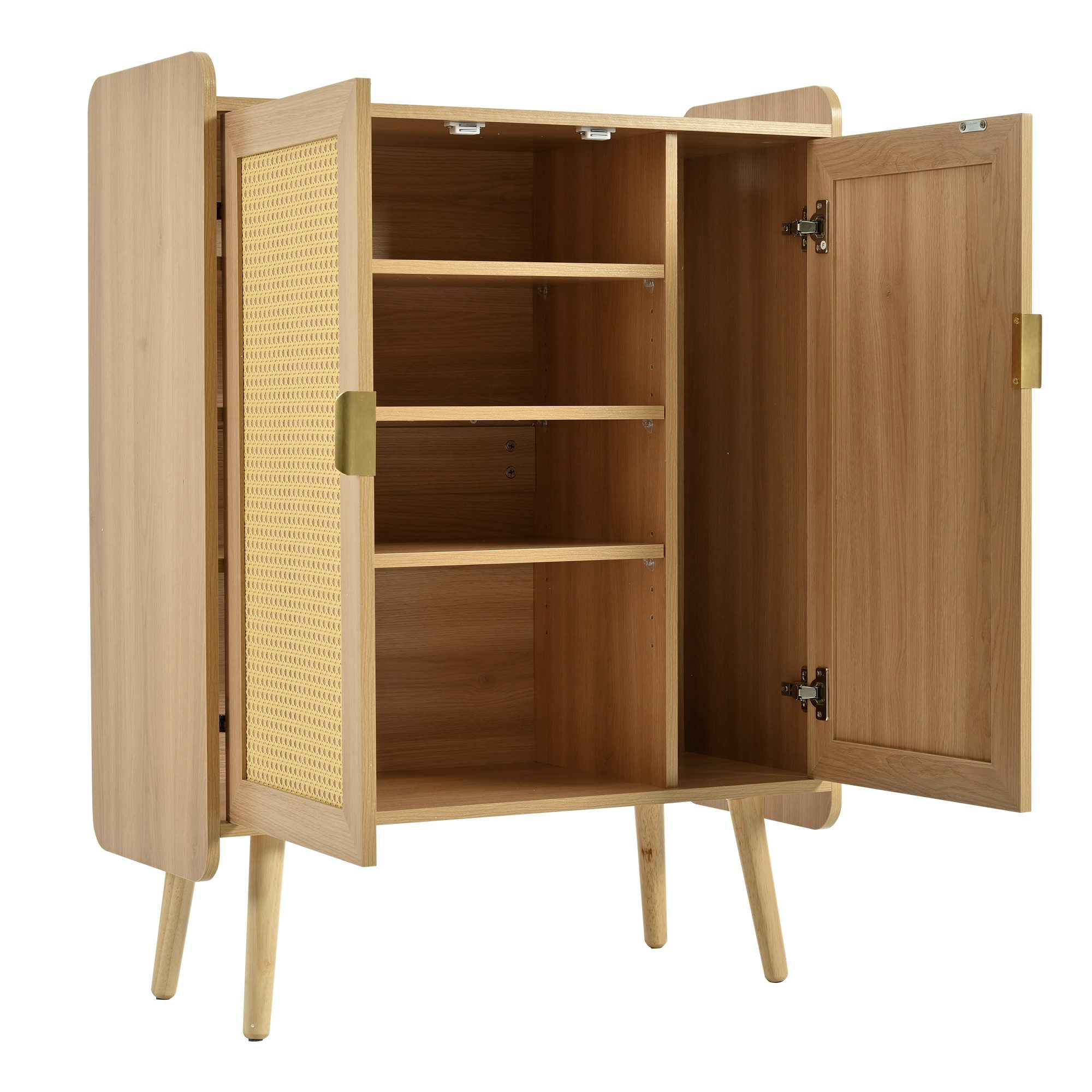 Welikera Beistellschrank Sideboard Kommode Mit 2 Türenverstellbaren