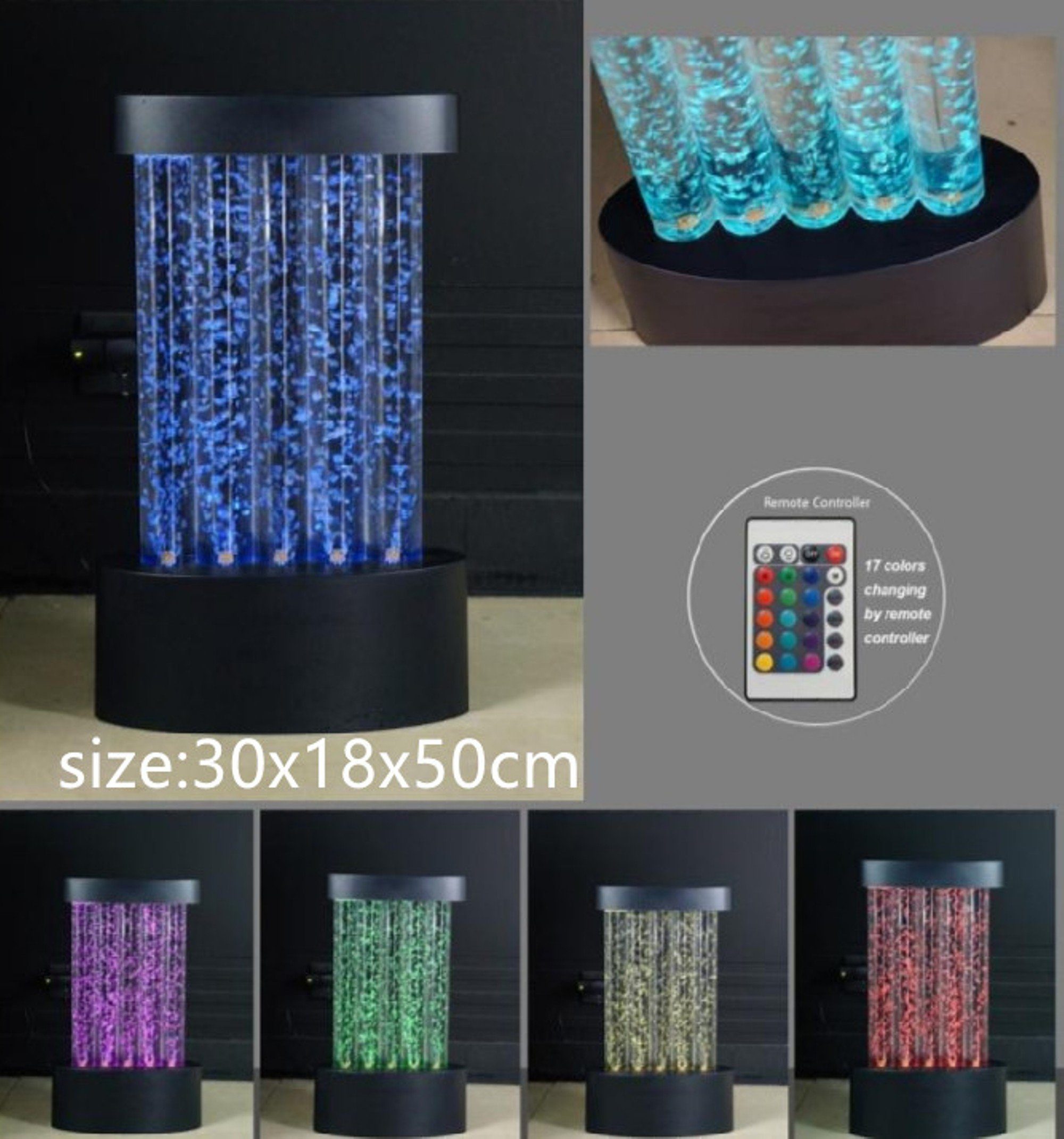 Jvmoebel Wandpaneel Led Wasser Wand Bar Regal Säule Wassersäulen Theke