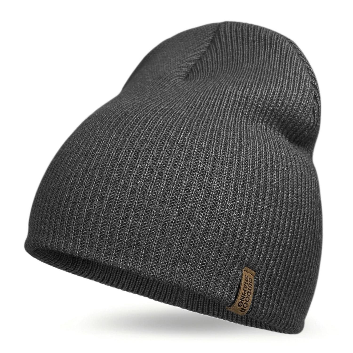 LuxusKollektion Strickmütze Beanie Merinowolle Herren Damen Bündchen ...