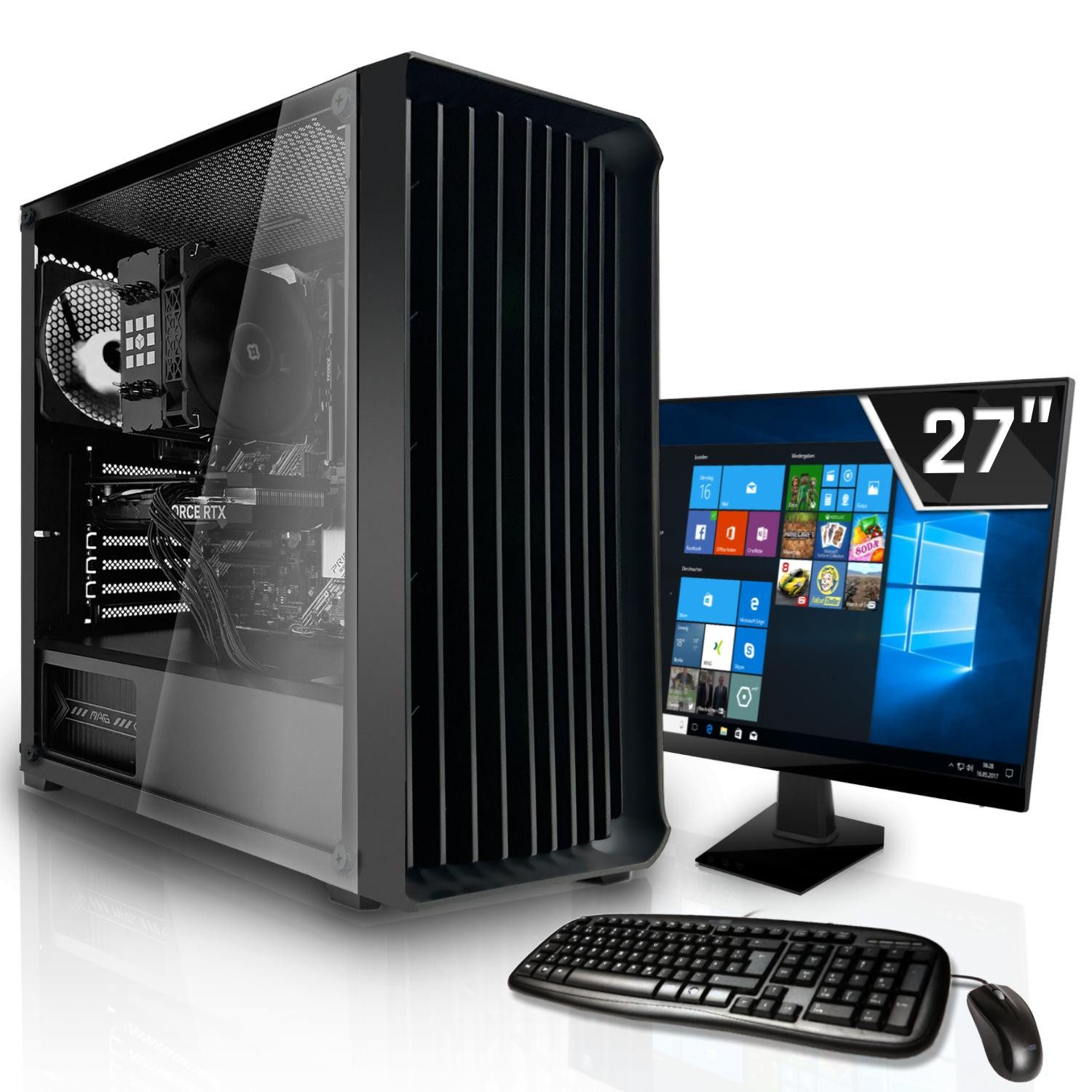 SYSTEMTREFF Business-PC-Komplettsystem (27", Intel 12400 12400, UHD ...