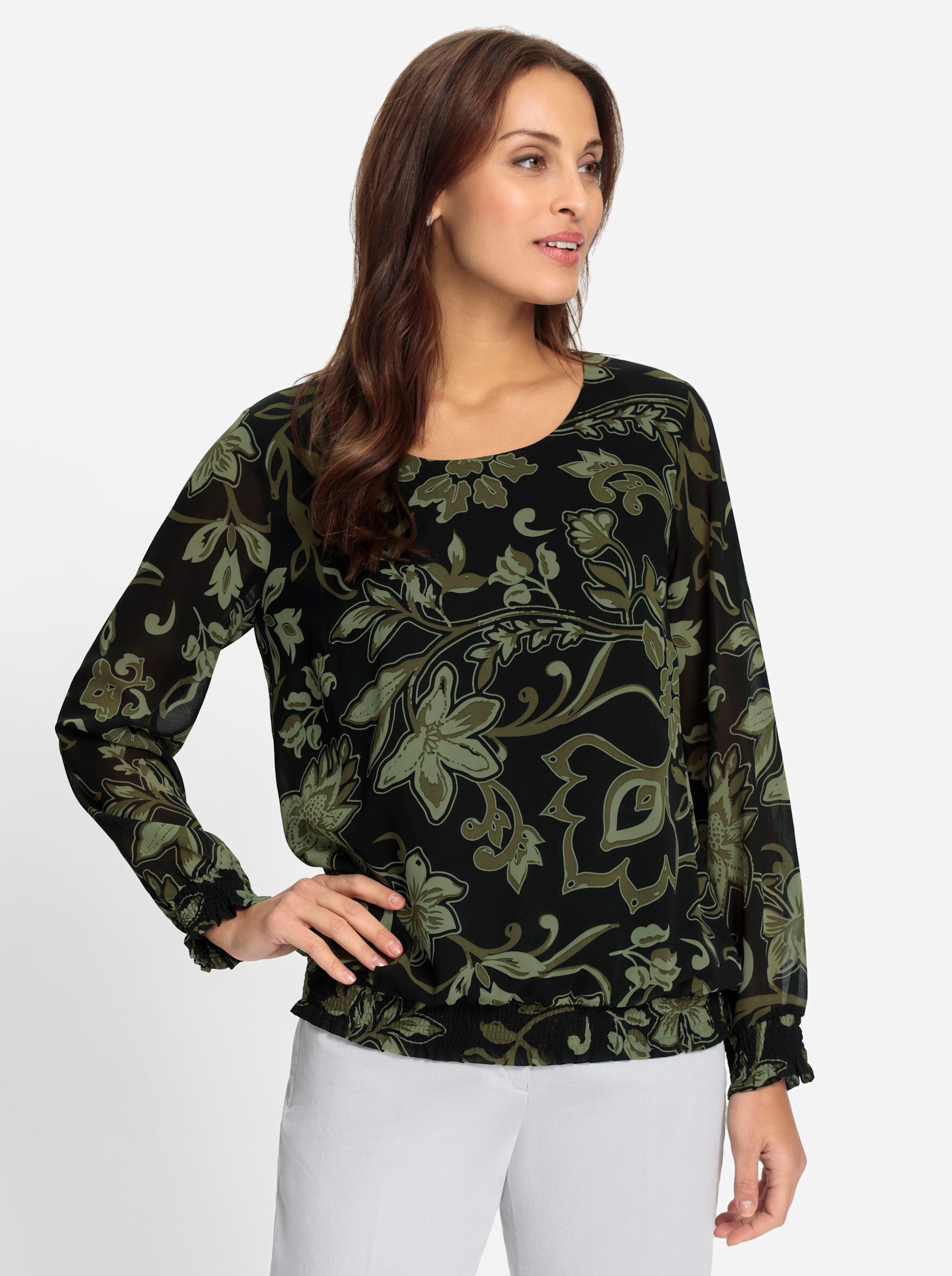 Witt Klassische Bluse Georgettebluse Pflegeleicht