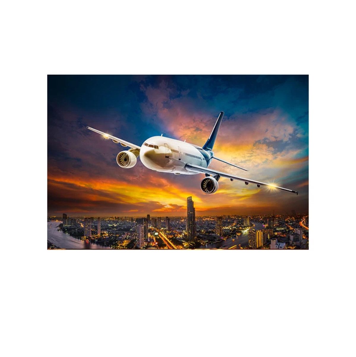 TPFLiving Kunstdruck (OHNE RAHMEN) Poster - Leinwand - Wandbild, Vintage Flugzeug ...