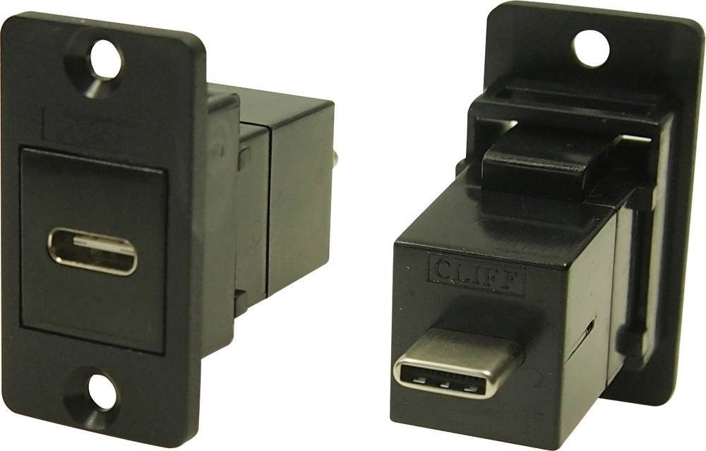 Cliff Adapter, Buchse, Einbau USB-Buchse Typ C - USB-Stecker Typ B ...