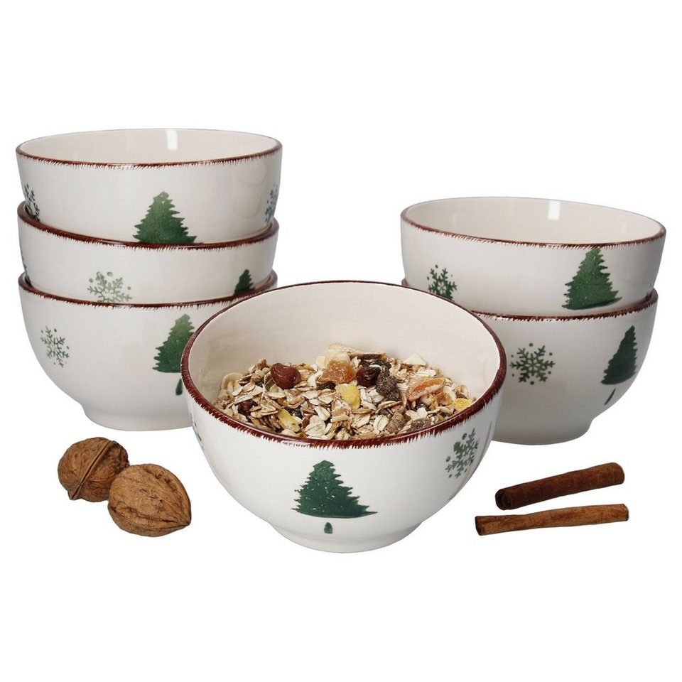 Mambocat Servierschale 6er Set Schüssel Schneeflocke 14cm 23105761